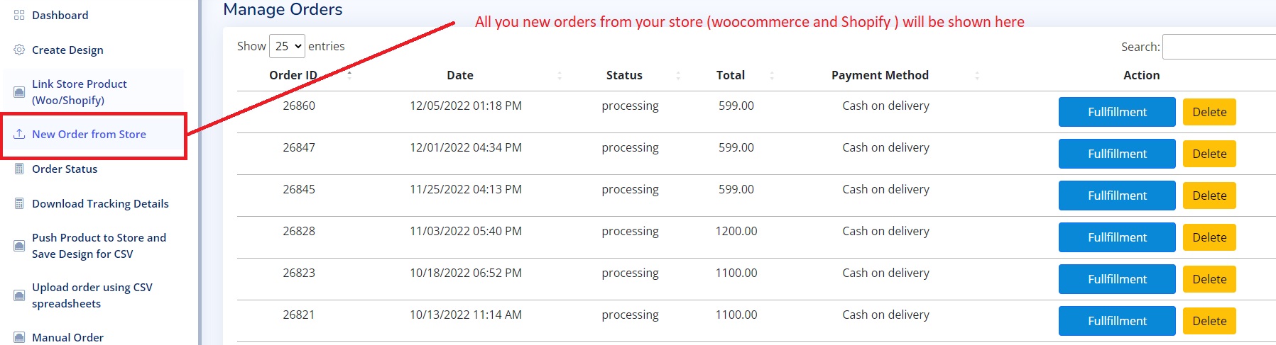 New Order from Store - getprintx